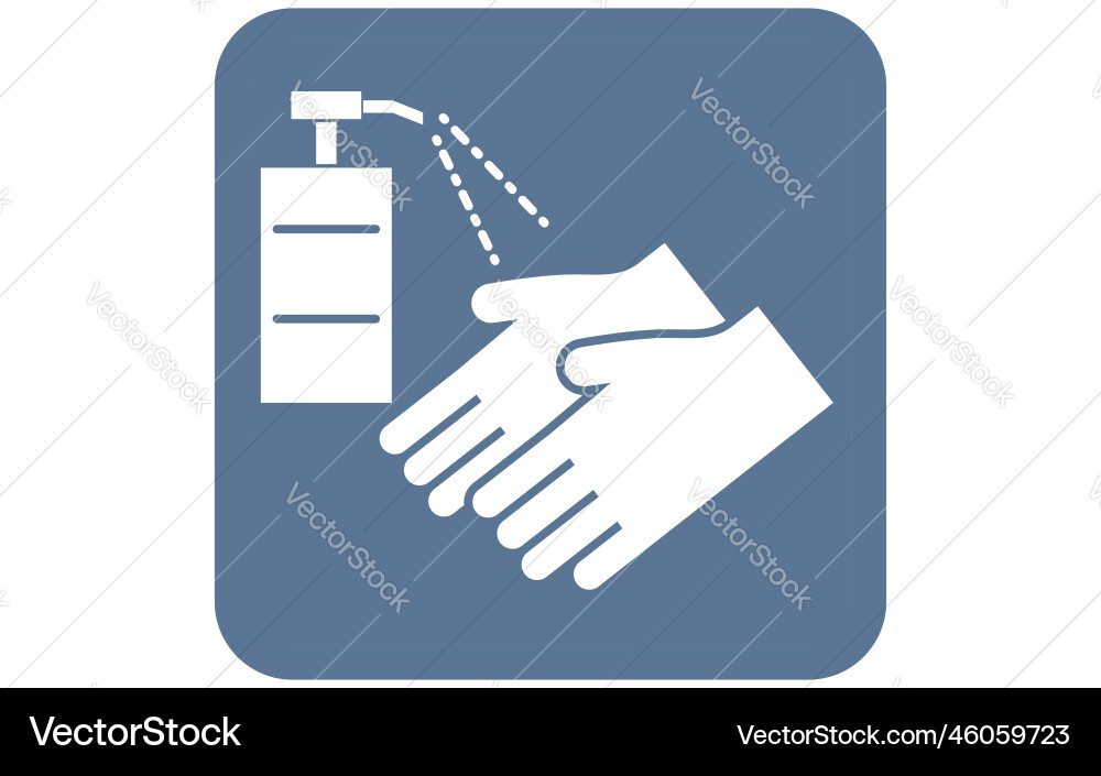 Spray hand disinfection Royalty Free Vector Image