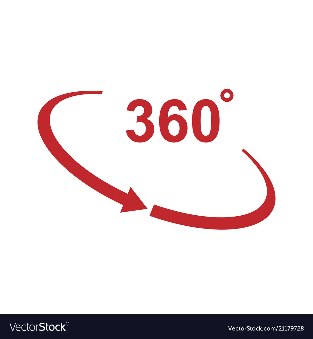 360 degrees Royalty Free Vector Image - VectorStock
