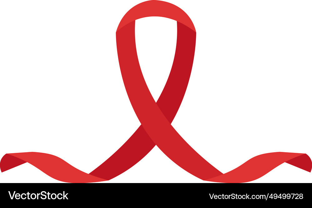 Aids day ribbon red design Royalty Free Vector Image