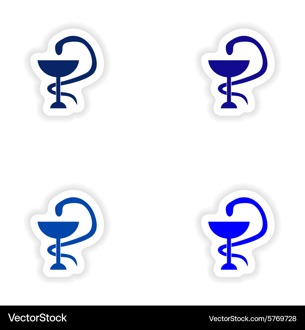 Assembly realistic sticker design on paper logo Vector Image