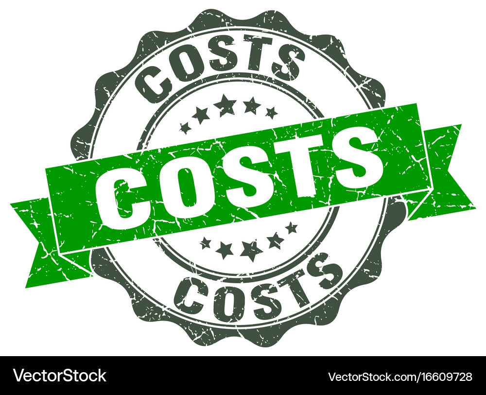 Costs stamp sign seal Royalty Free Vector Image