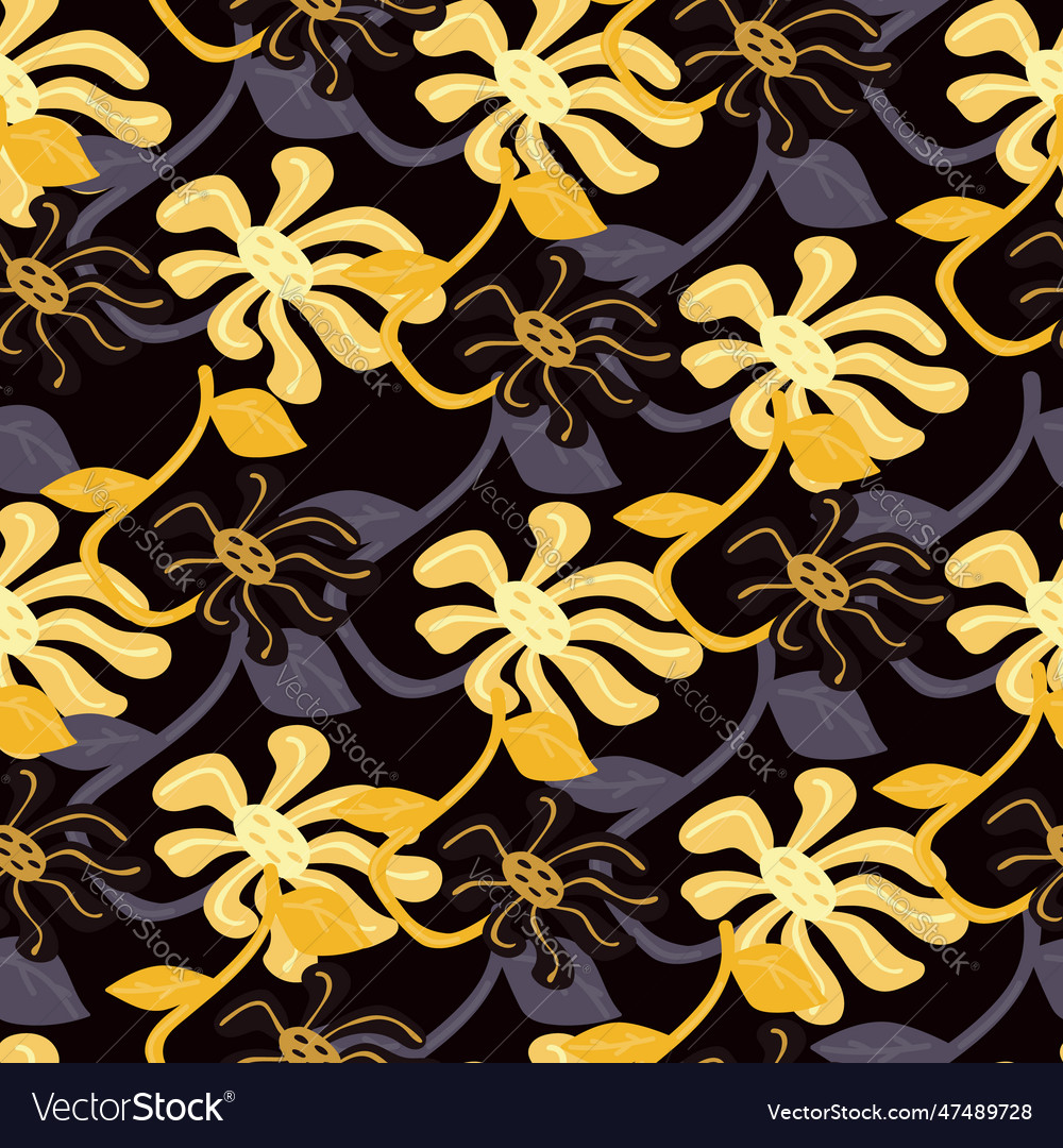 Decorative retro abstract flower seamless pattern Vector Image