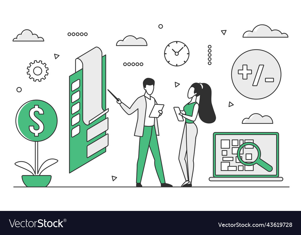 Monitor screening information Royalty Free Vector Image