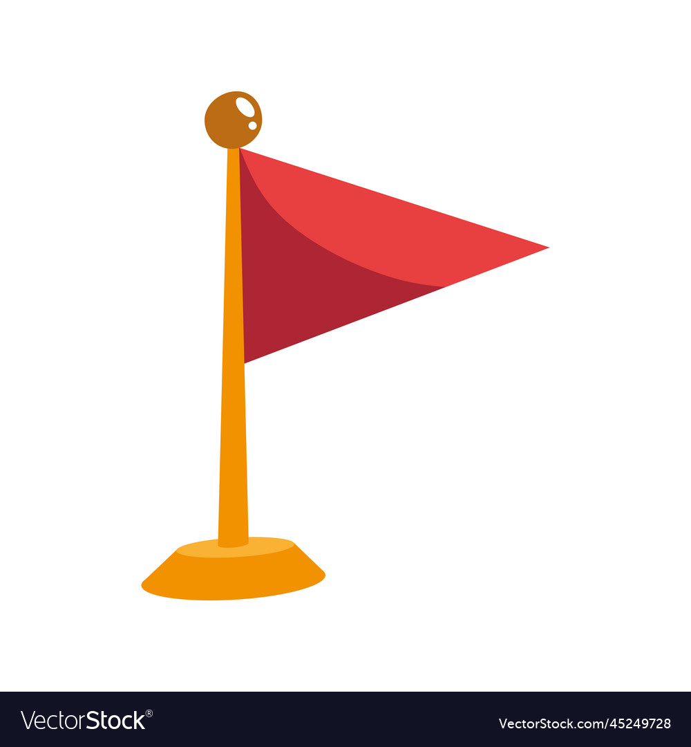 Red flag position Royalty Free Vector Image - VectorStock