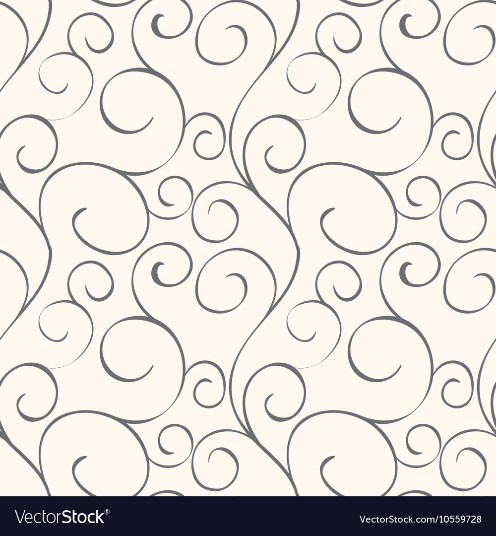 Seamless curl pattern Royalty Free Vector Image
