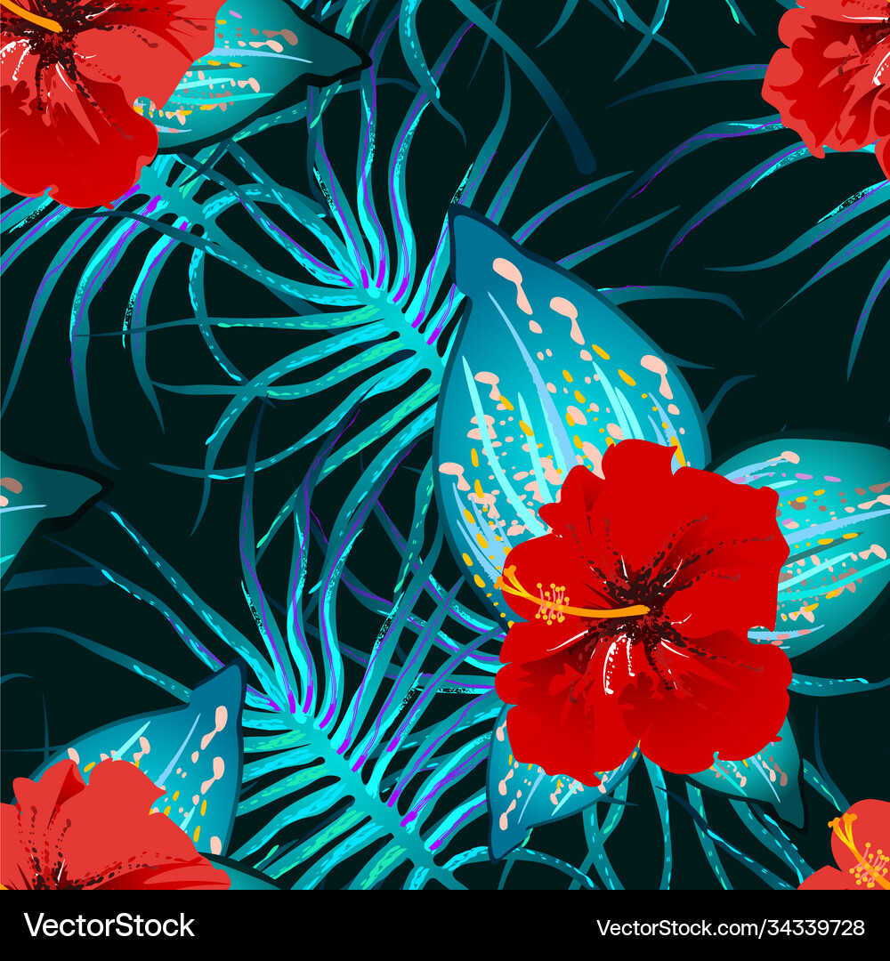 Tropical leaf modern motif jungle print Royalty Free Vector