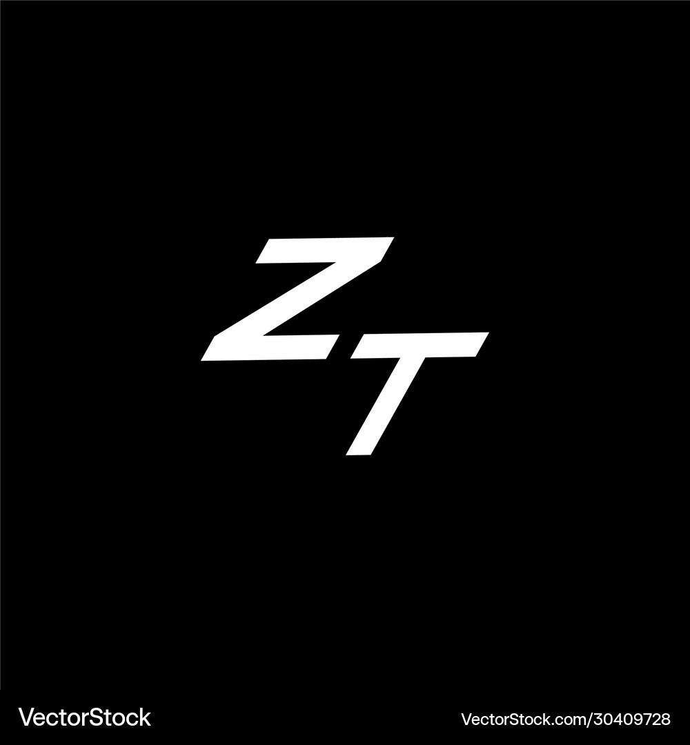 Zt logo monogram with up to down style modern Vector Image