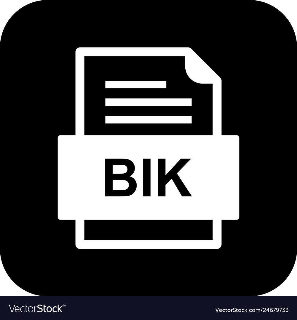Bik file document icon Royalty Free Vector Image