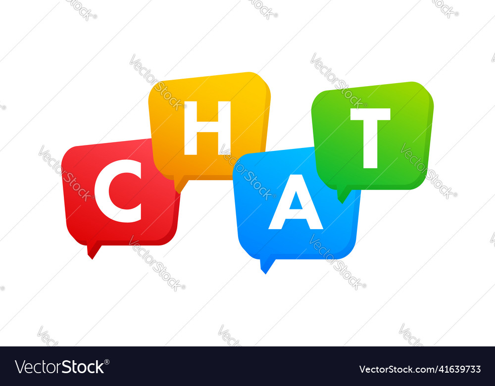 Chat message bubbles icon on white background Vector Image