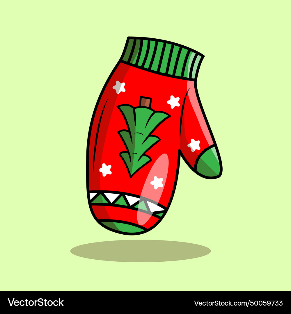 Christmas gloves Royalty Free Vector Image - VectorStock