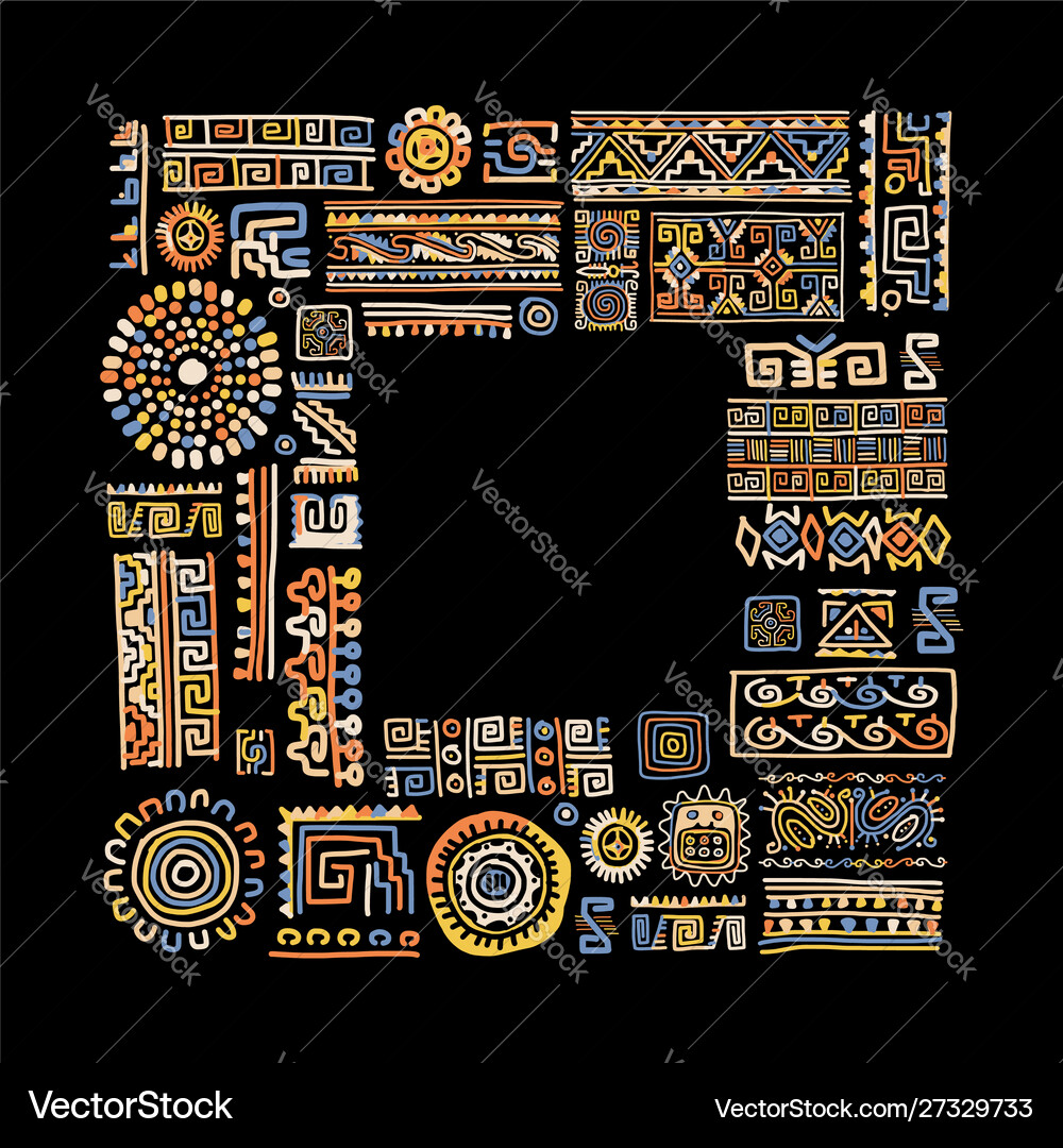 Ethnic handmade ornamental frame design with place