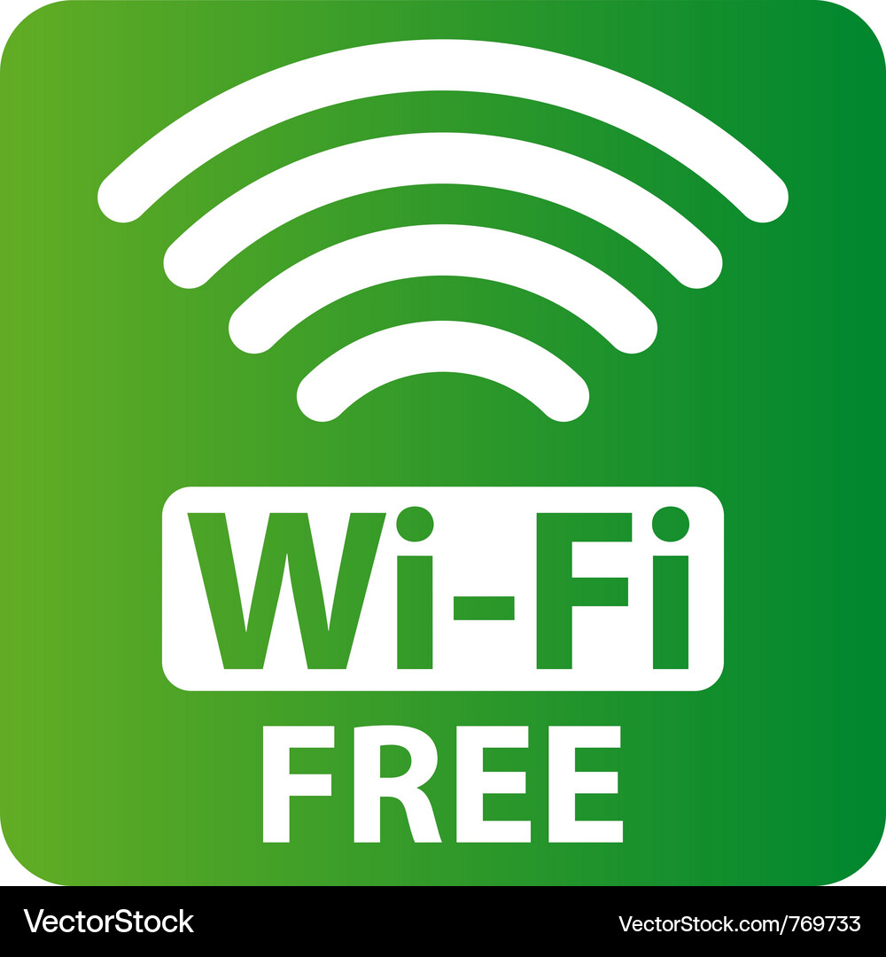 Free Wi-Fi Hotspot Sign Royalty Free Vector Image