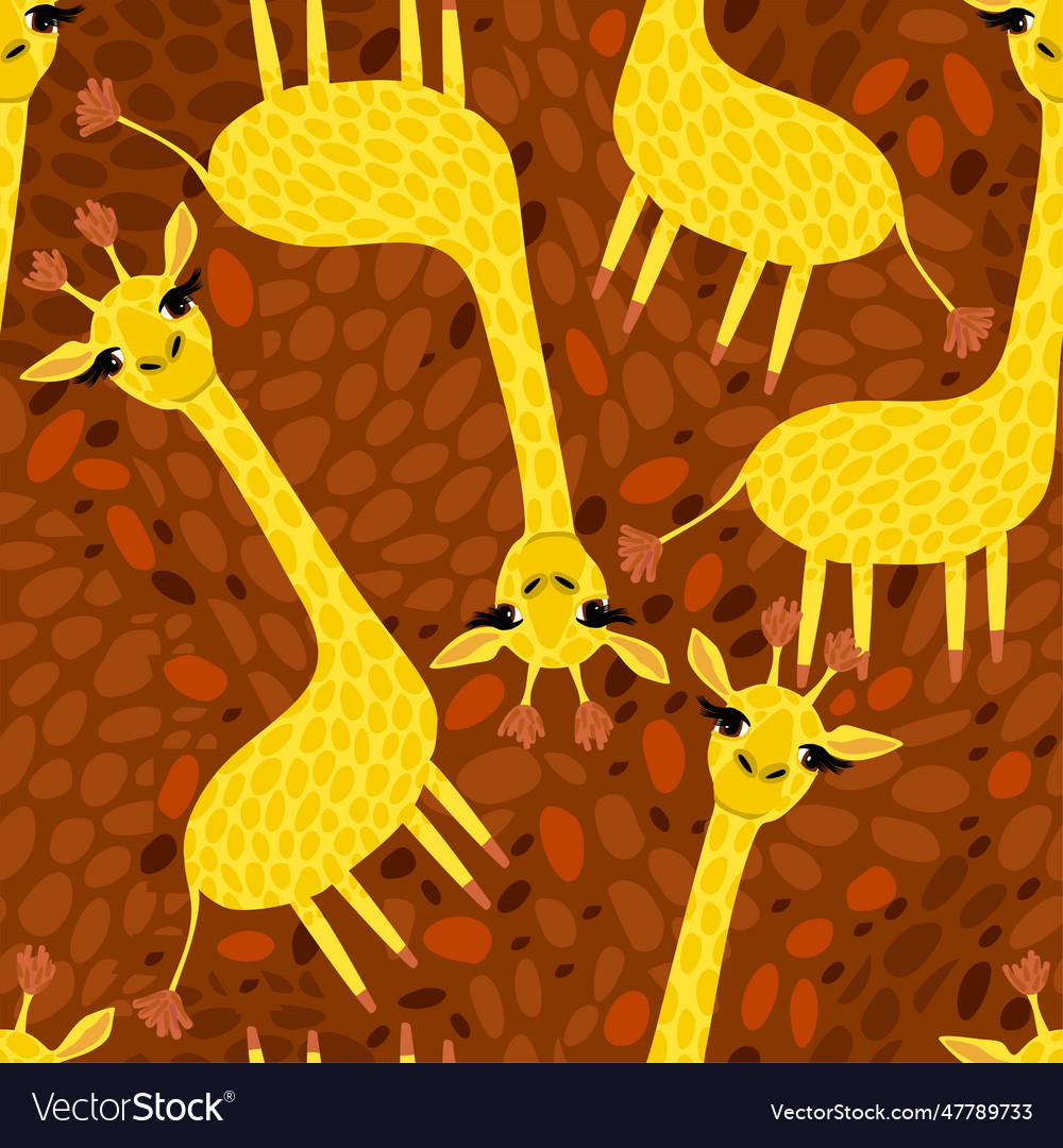 Giraffe pattern Royalty Free Vector Image - VectorStock