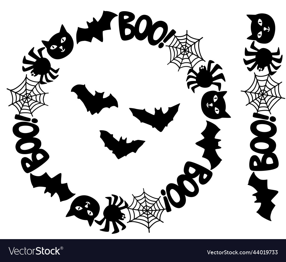 Halloween frame pattern brush Royalty Free Vector Image