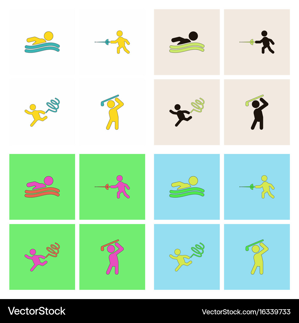 Set of olympic game design Royalty Free Vector Image
