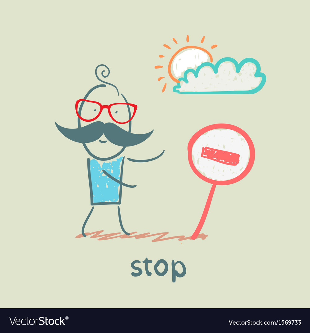 Stop Royalty Free Vector Image - VectorStock