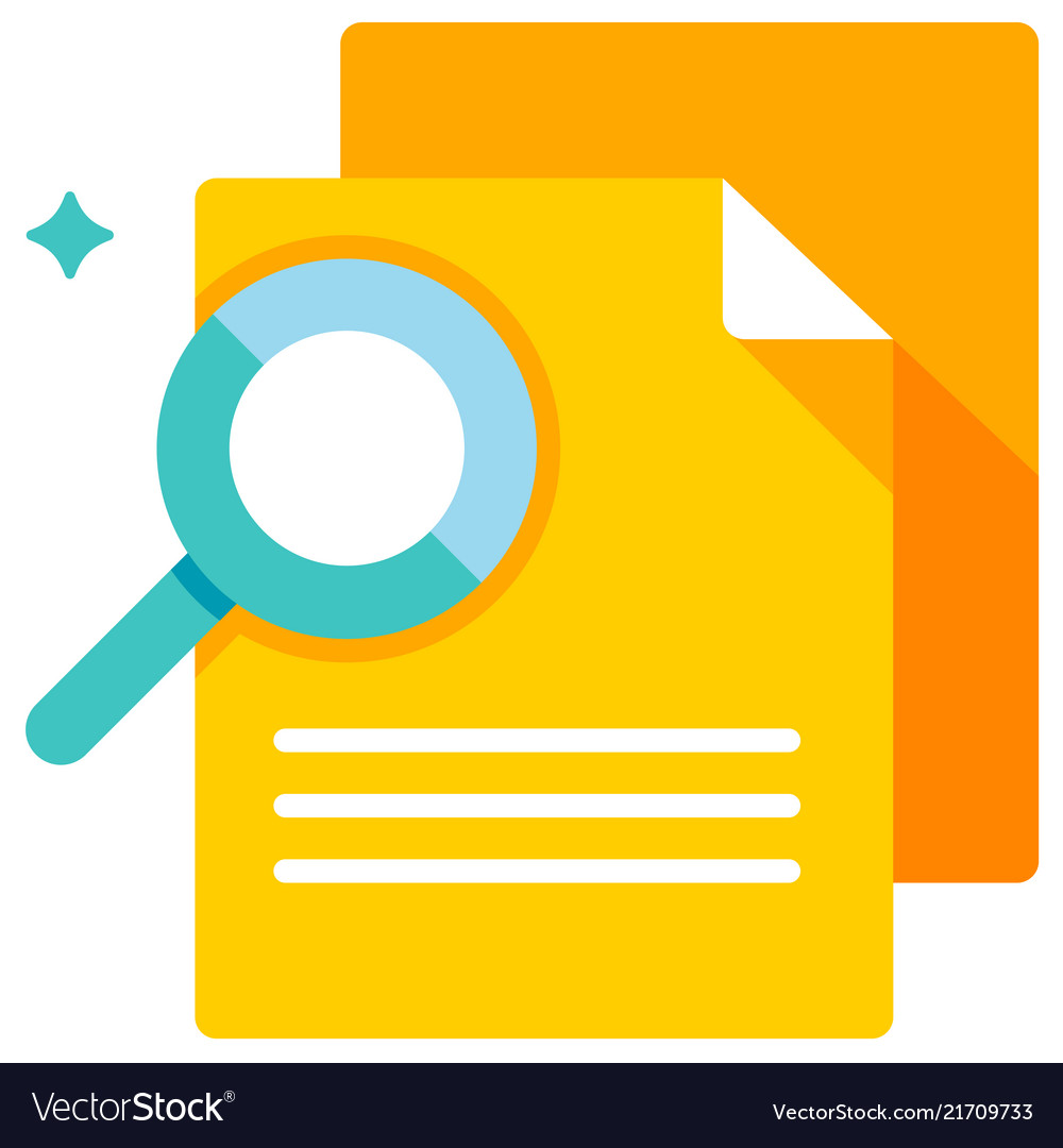 Verifying document flat Royalty Free Vector Image