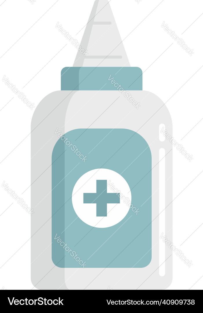 Antiseptic hand drop icon flat isolated Royalty Free Vector