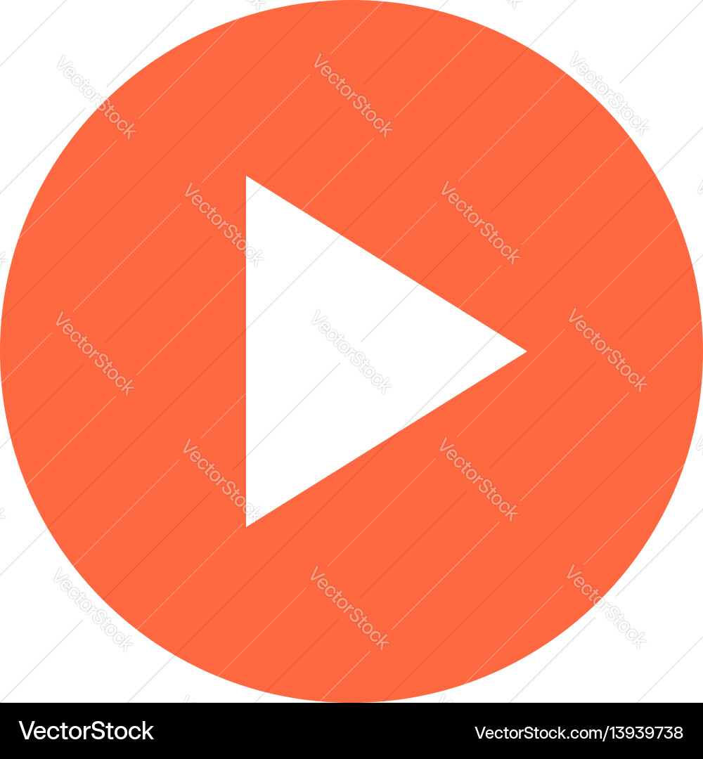 Arrow sign play circle icon Royalty Free Vector Image