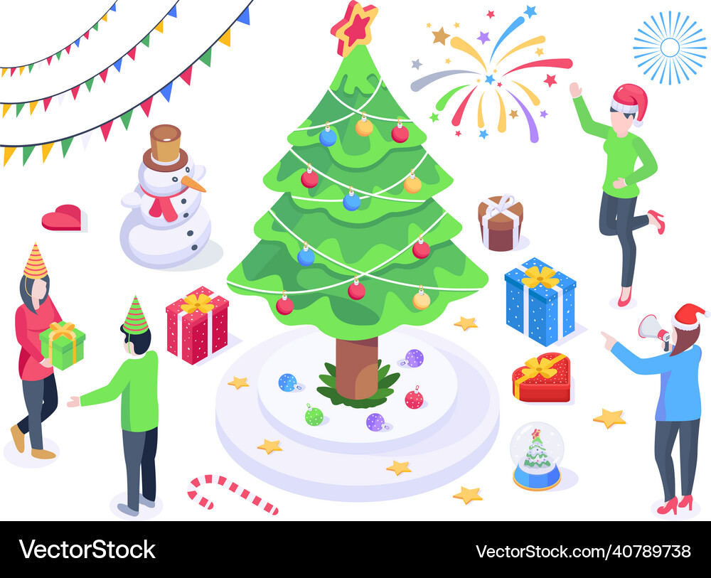 Christmas gifts Royalty Free Vector Image - VectorStock