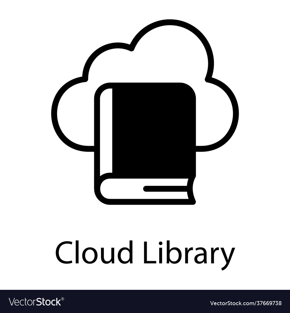 Cloud library Royalty Free Vector Image - VectorStock