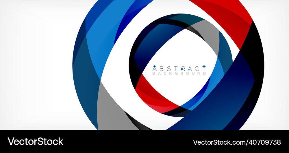 Color circle shapes minimal geometric background Vector Image
