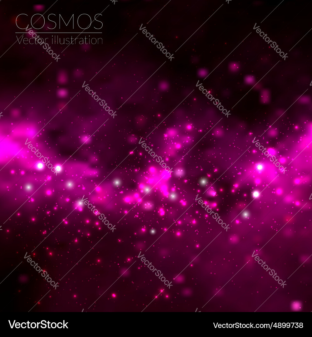 Cosmos with stars and galaxy Royalty Free Vector Image