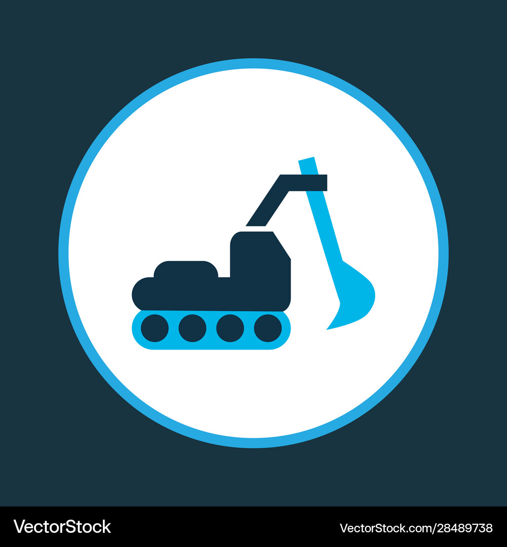 Excavator icon colored symbol premium quality Vector Image
