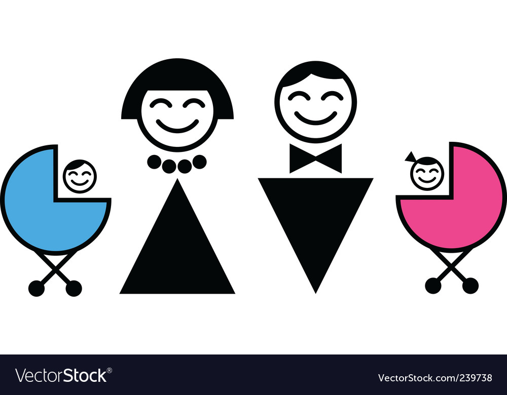 Happy family Royalty Free Vector Image - VectorStock