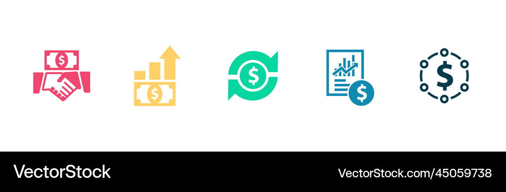 Investment profitability return on Royalty Free Vector Image