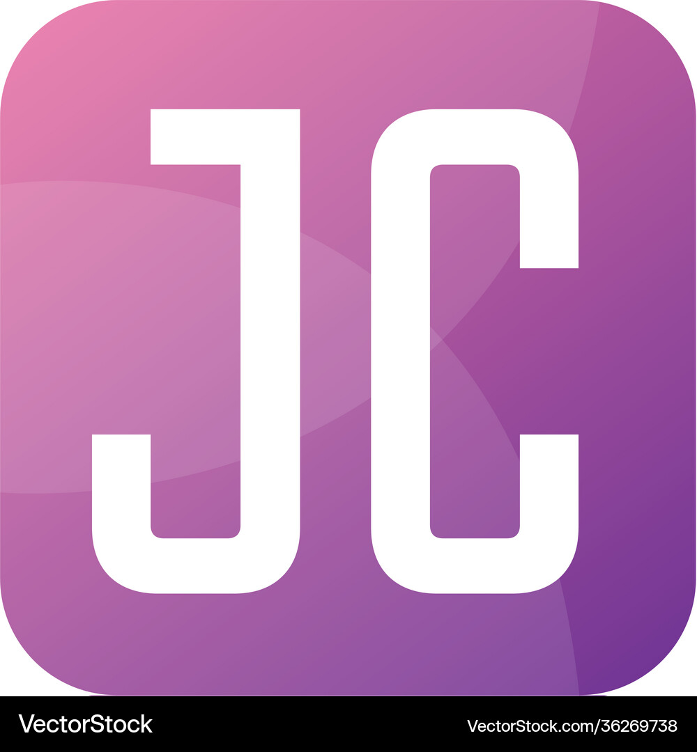 Jc letter logo design with simple style Royalty Free Vector