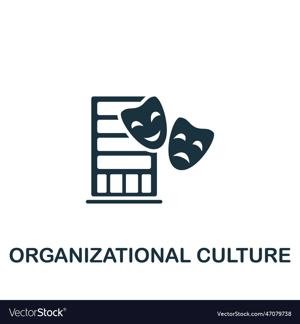 Organizational culture icon monochrome simple Vector Image Organizational culture icon monochrome simple Vector Image