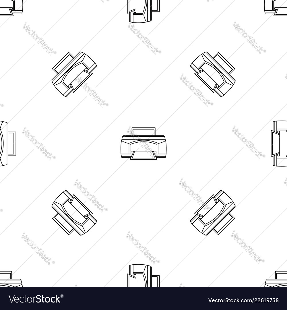 Paper printer pattern seamless Royalty Free Vector Image