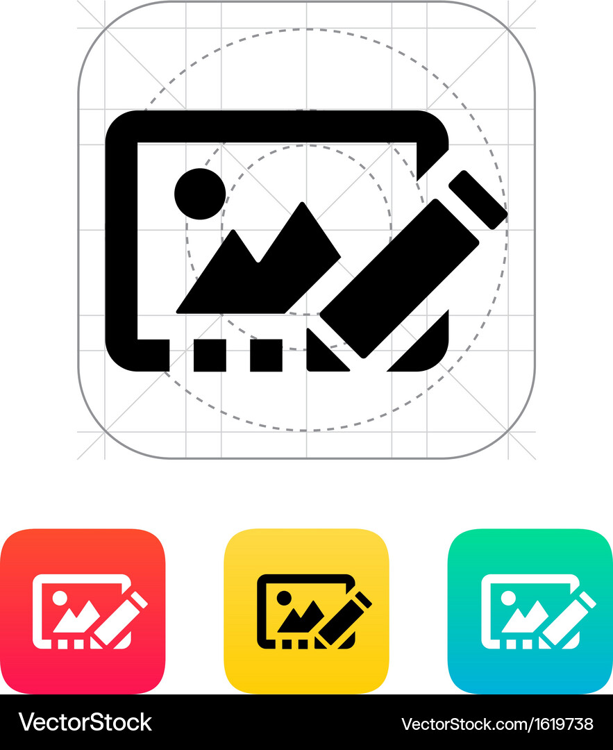 Photo Edit Icon Royalty Free Vector Image - VectorStock