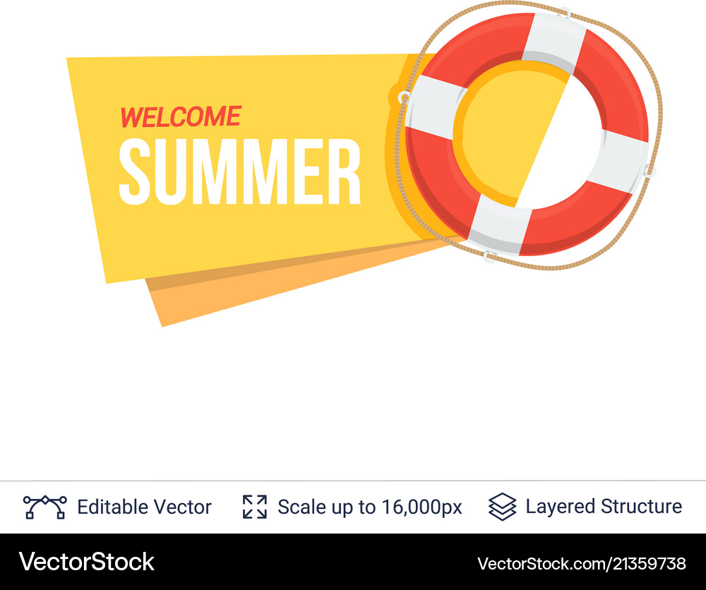 Summer badge isolated on white Royalty Free Vector Image