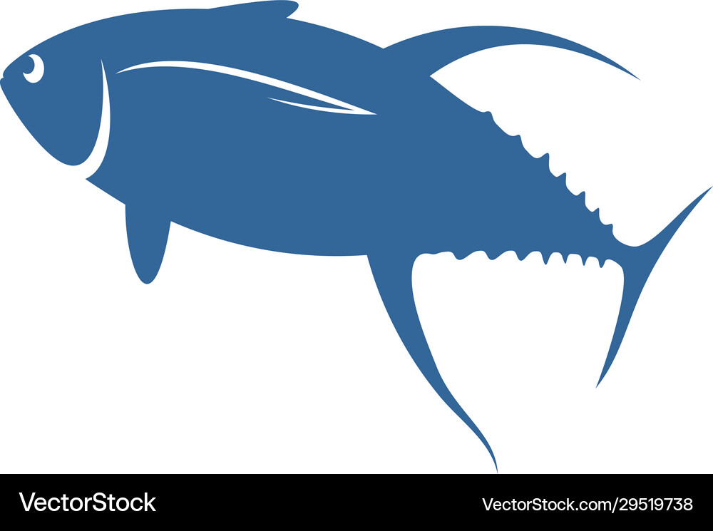 Tuna fish logo design template silhouette Vector Image
