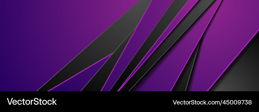 Violet and black abstract corporate geometric Vector Image