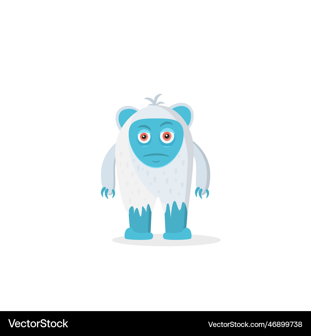 Yeti character flat isolated on white background Vector Image