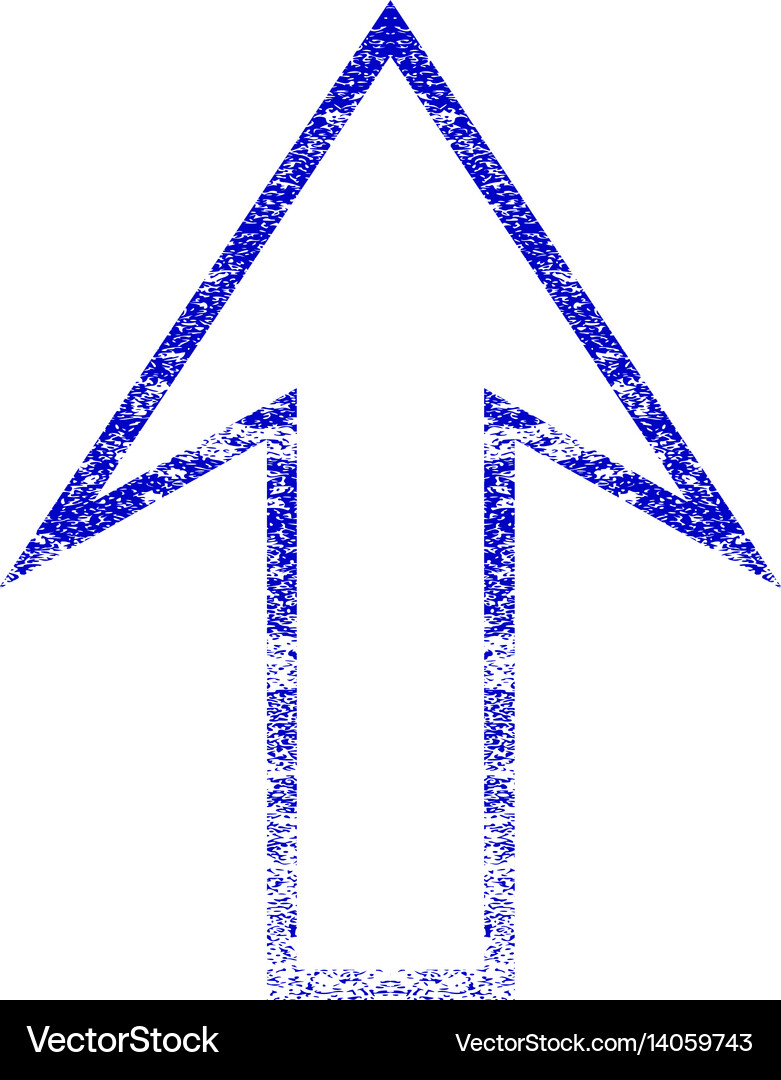 Arrow up grunge textured icon Royalty Free Vector Image