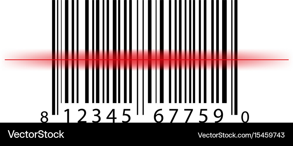 Bar qr code scanning digital code scan Royalty Free Vector