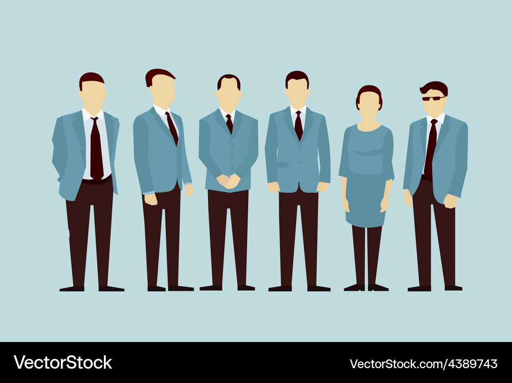 Concept of group people flat avatars Royalty Free Vector