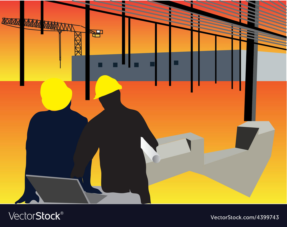 Construction workers background Royalty Free Vector Image