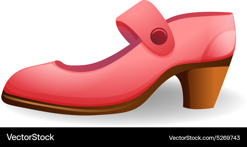 Dress shoe on white Royalty Free Vector Image - VectorStock