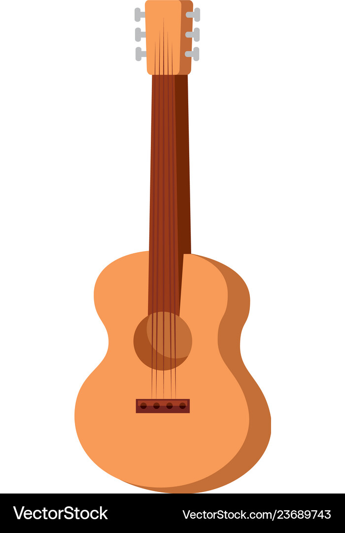 Guitar instrument music icon Royalty Free Vector Image