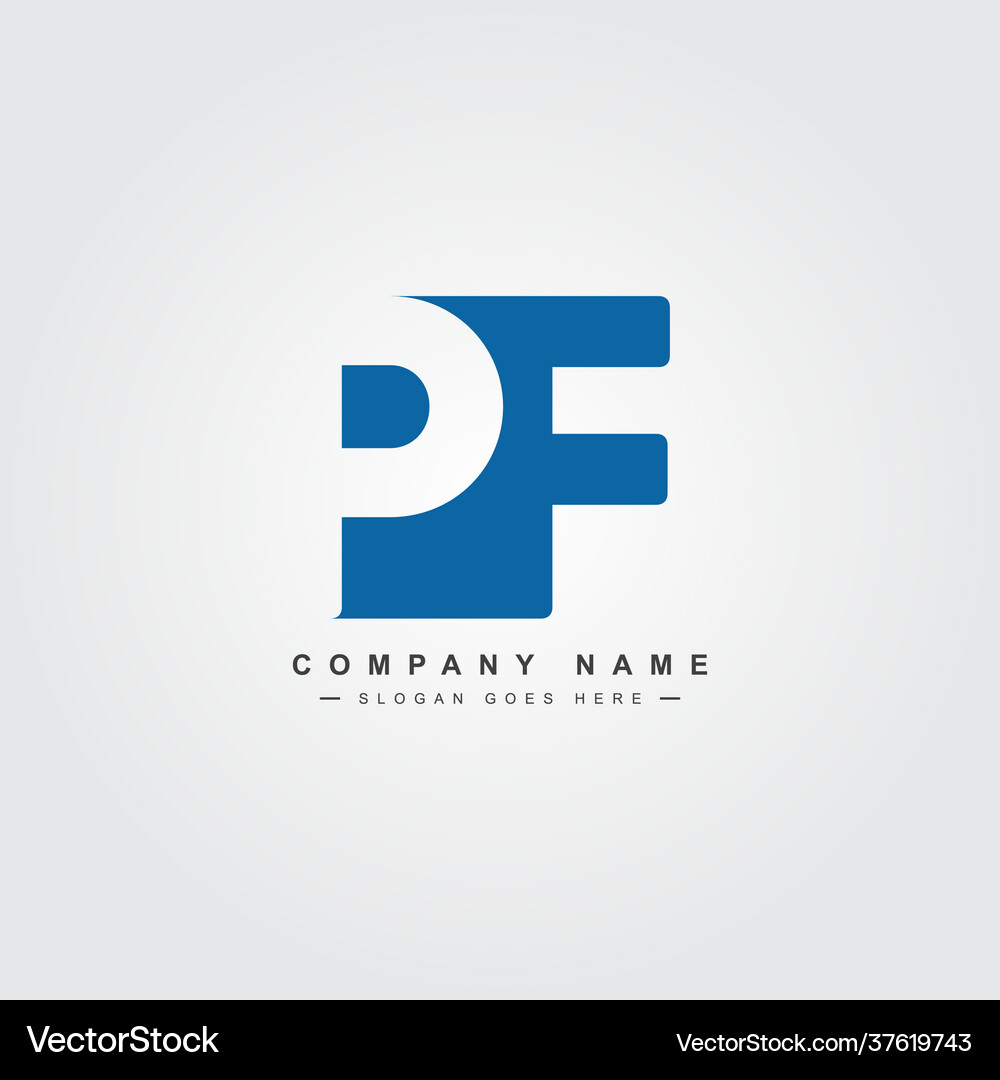 Initial letter pf logo - simple business logo Vector Image