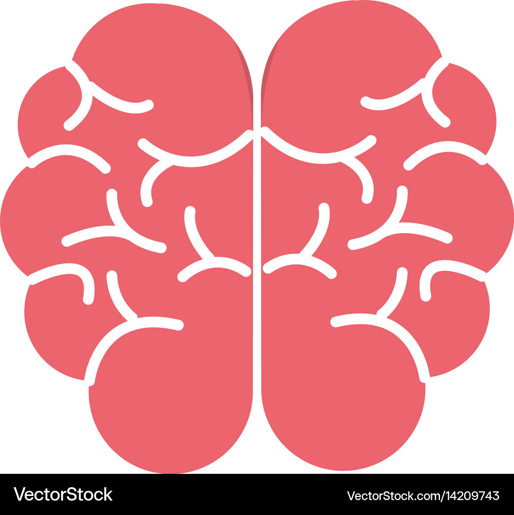 Mental health smart brain Royalty Free Vector Image