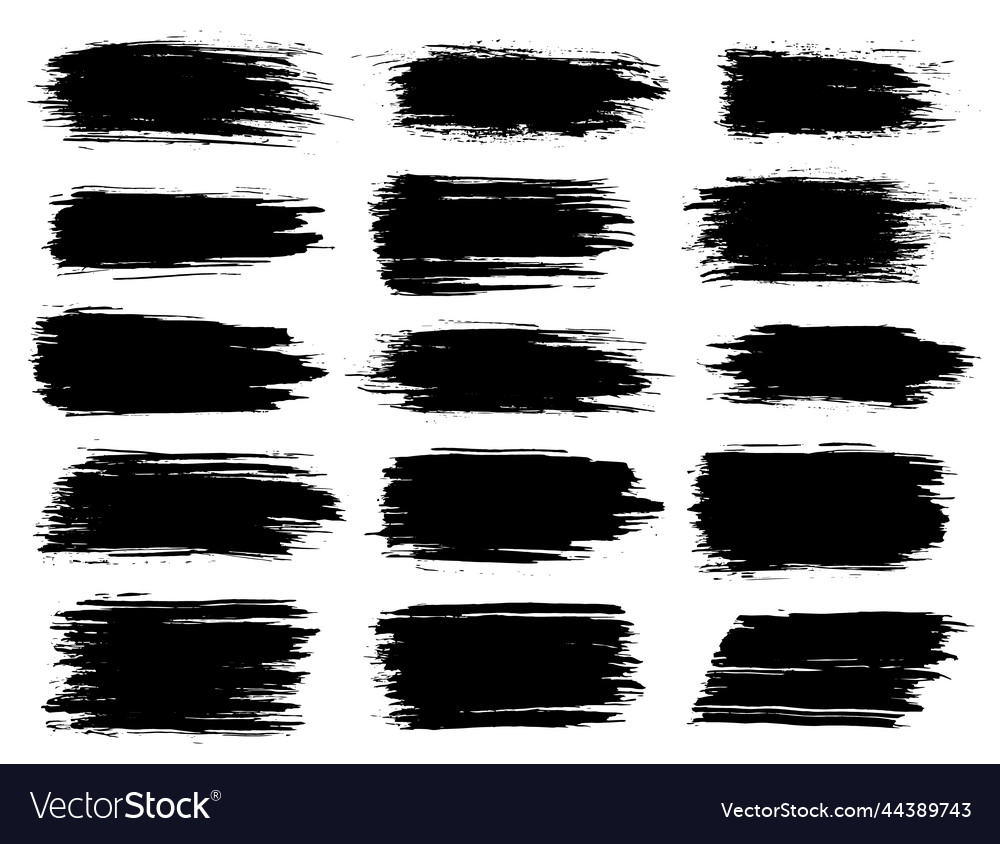 Paint brush black ink grunge brush strokes Vector Image Paint brush black ink grunge brush strokes Vector Image