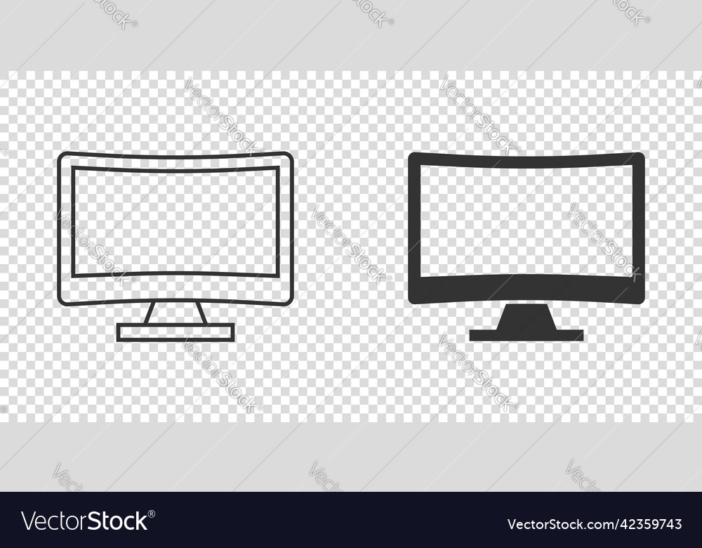 Personal computer in flat style desktop pc Vector Image