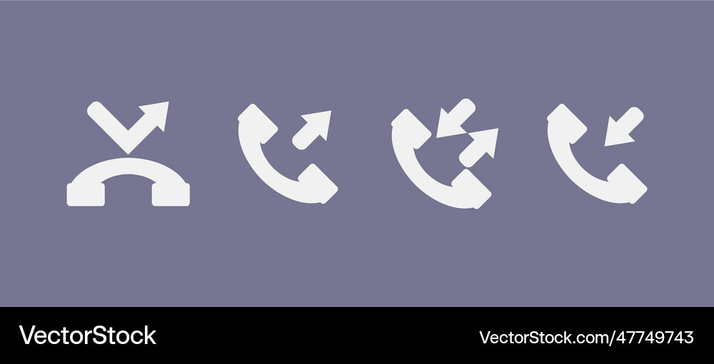 Phone call icon handset incoming Royalty Free Vector Image
