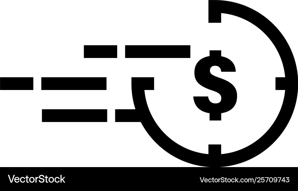 Quick cash dollar icon graphic design template Vector Image